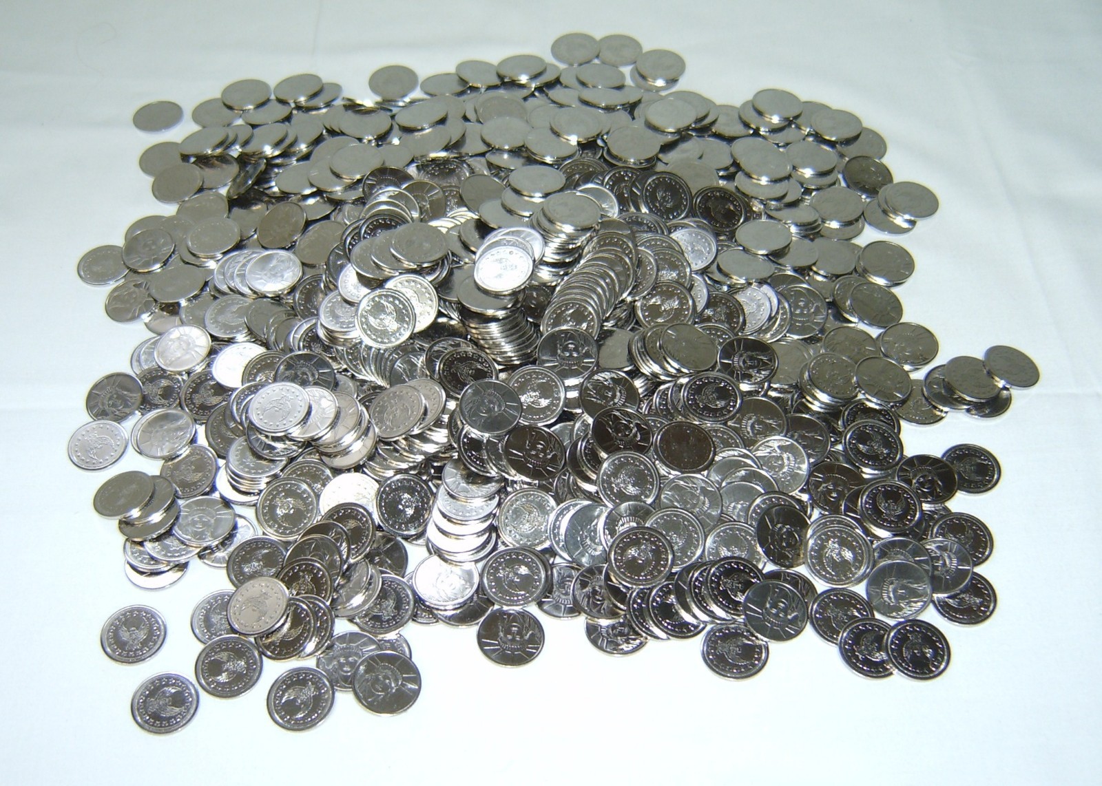 NEW 1000 STAINLESS LIBERTY/EAGLE TOKENS FOR PACHISLO SKILL SLOT ...