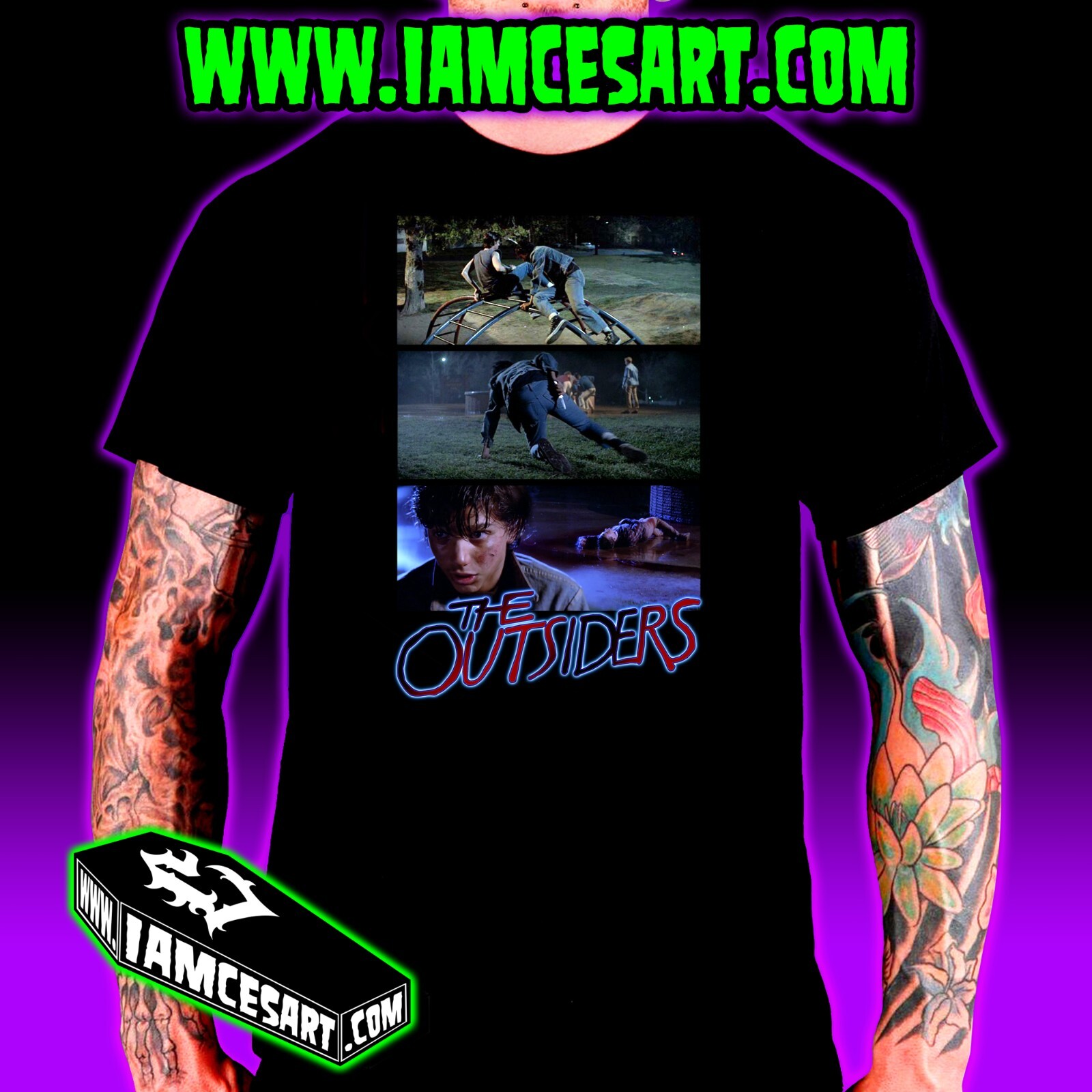 The Outsiders - Men's 100% Cotton DTG Tee movie Greaser Rockabilly ...