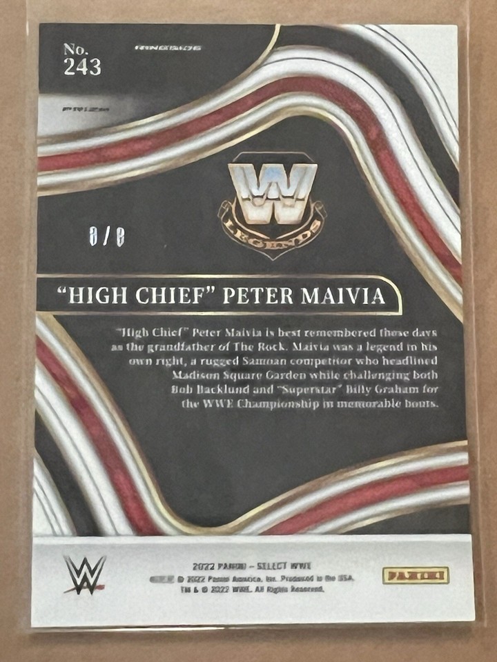 High Chief Peter Maivia Ringside 2022 Select Lucky Envelope /8 | eBay