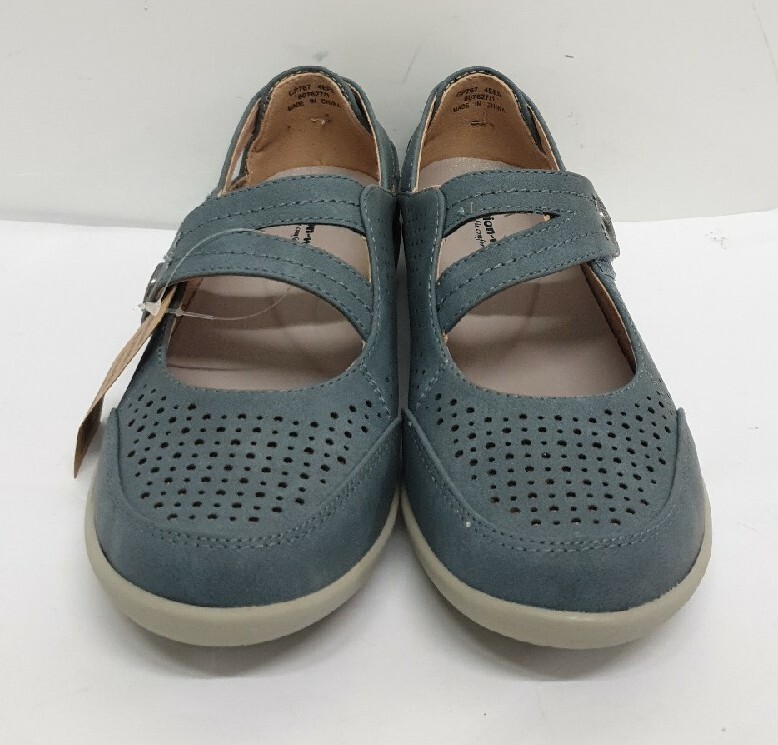 Cushion Walk Kat Womens Blue Easy Fasten Shoes Size UK 4EEE/EU 37 | REF ...