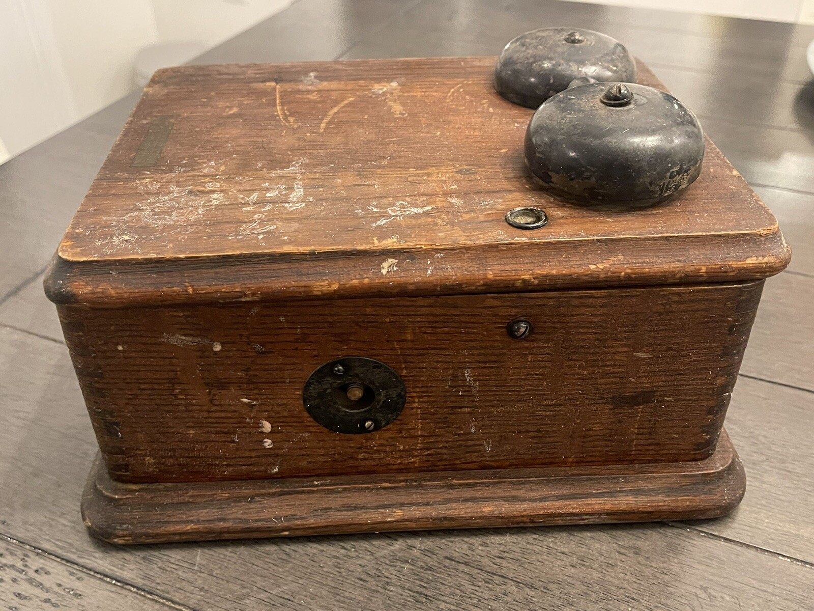 Antique ~ VINTAGE ~ Kellogg ~ Phone Ringer ~ Wooden Bell Ringer Box ...