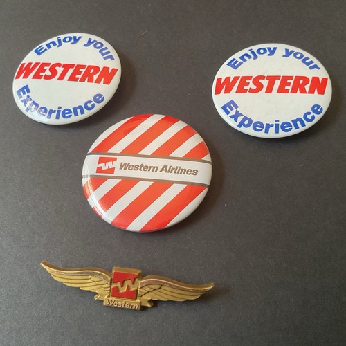Western Airlines Buttons And Junior Pilots Pin - Lot Of 4 | eBay