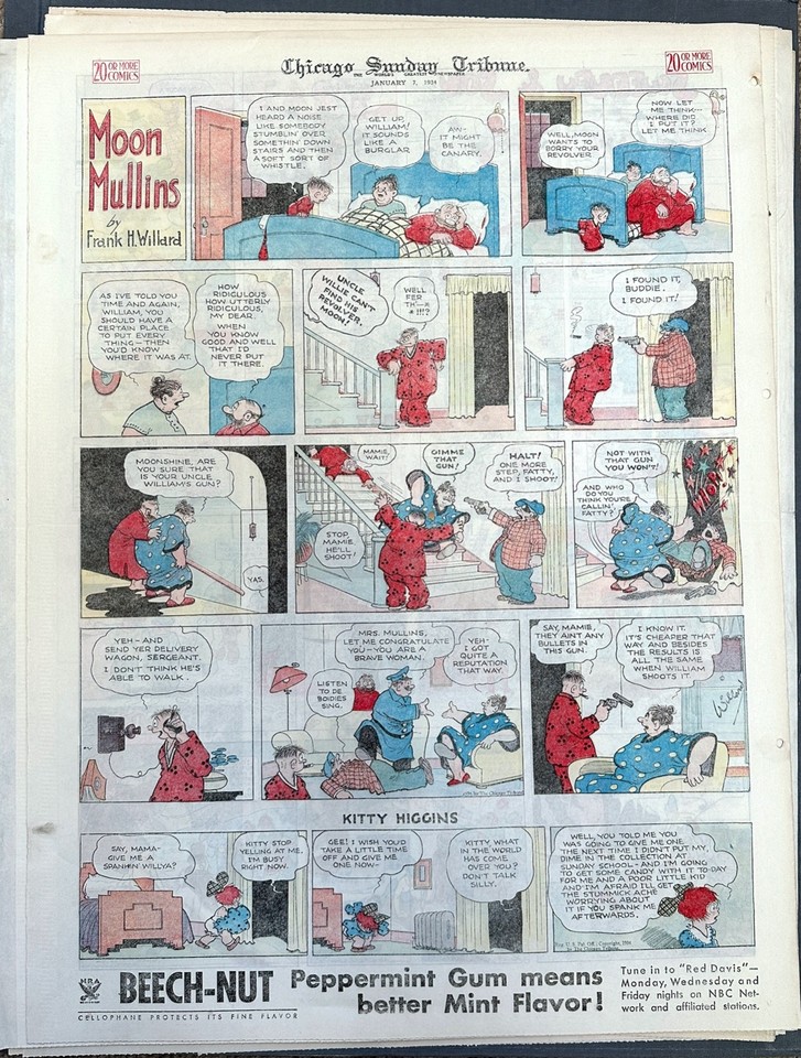 TWO Chicago Tribune Comics Section 1934 -NM- Dick Tracy, Little Joe ...