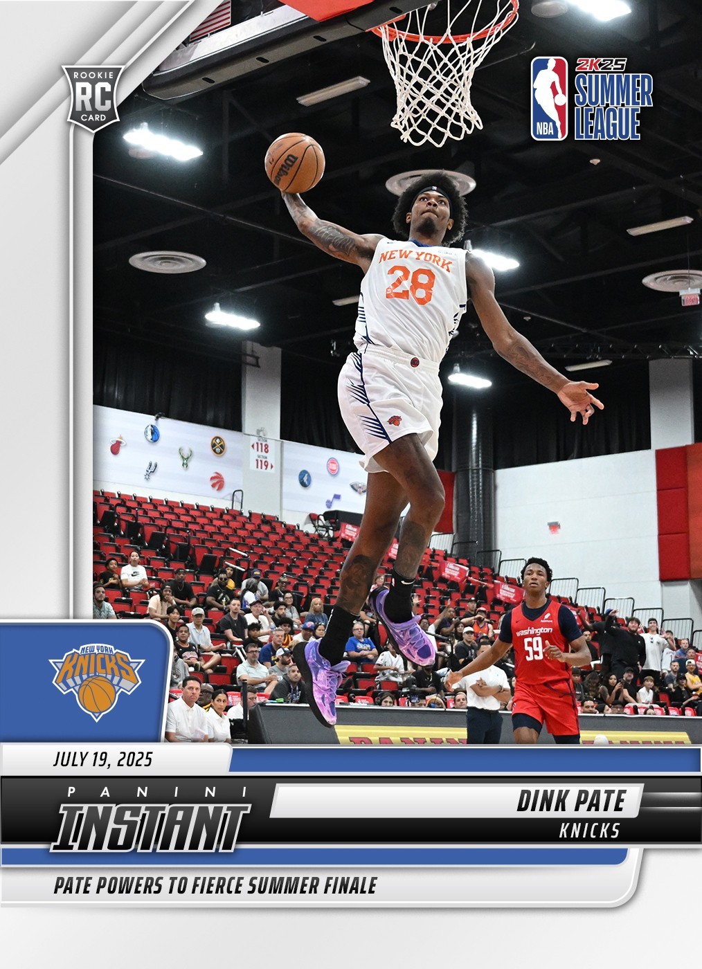 2025-26 Panini Instant NBA Dink Pate ROOKIE CARD 1/87 SP New York ...