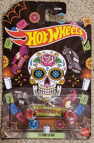 Hot Wheels Day of the Dead: ‘33 Ford Lo Boy! DXT91 Skull Car Sealed on Card | eBay