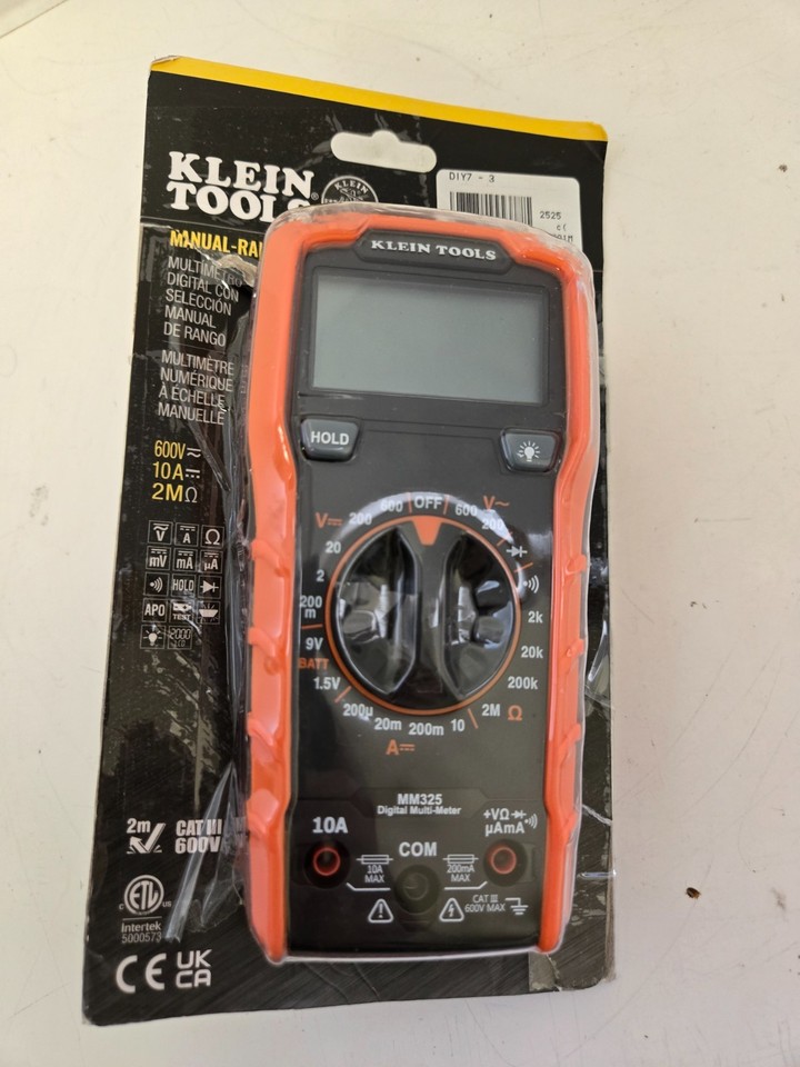 Klein Tools Manual Ranging Digital Multimeter - MM325 | eBay