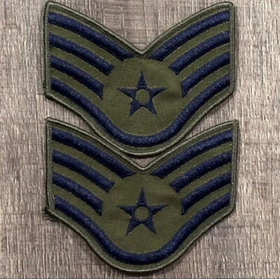 Military Air Force Large SSgt E-5 BDU Rank Patches | eBay