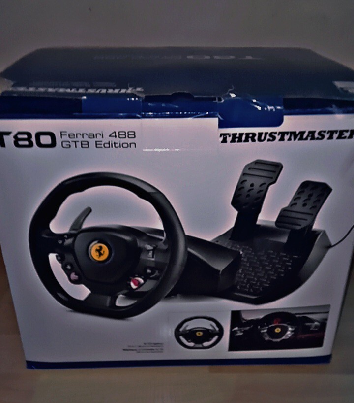 Thrustmaster 4160672 T80 Ferrari 488 GTB Edition Steering Wheel - Black ...