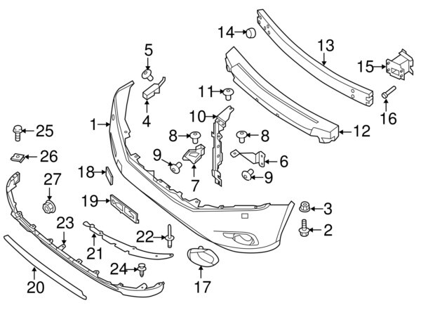 62076-3KA0A Nissan Moulding-front bumper, lower 620763KA0A, New Genuine ...