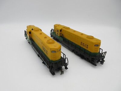 Lot of 2 HO Scale AHM Reading Lines Diesel Locomotives 5512 & 5513 BOTH ...