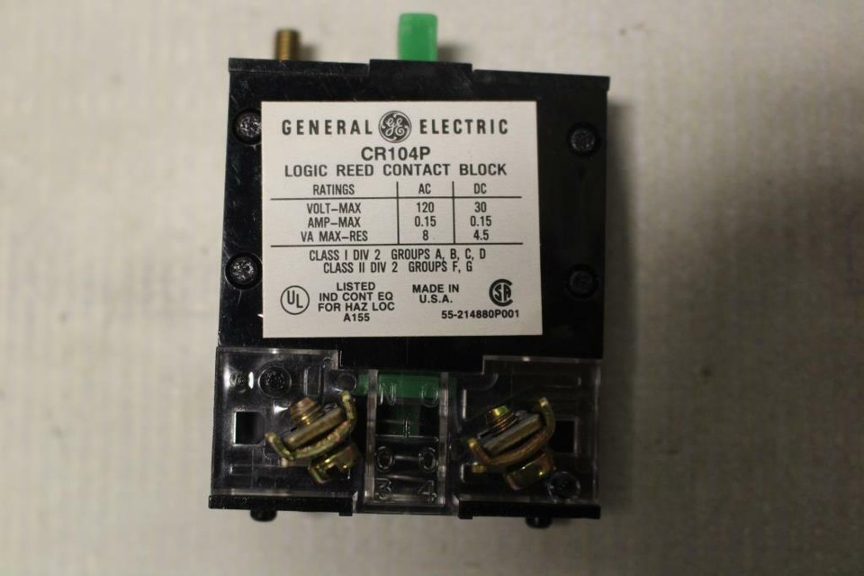 GE CR104P Logic Reed Contact Block Normally Open | eBay