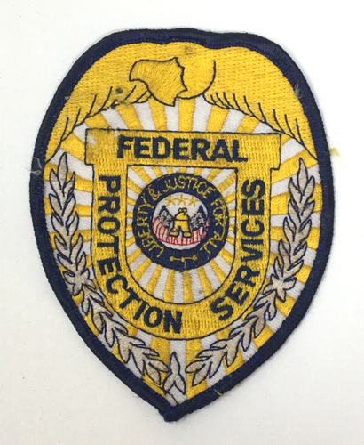 PATCH Federal Protection Services Gold Eagle Liberty & Justice | eBay