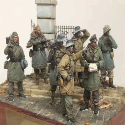 1/35 Scale WWII German Soldiers Winter Scene Resin Miniature Set ONLY 8 ...