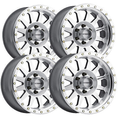 (Set of 4) Method MR304 Double Standard 16x8 6x5.5" +0mm Machined ...