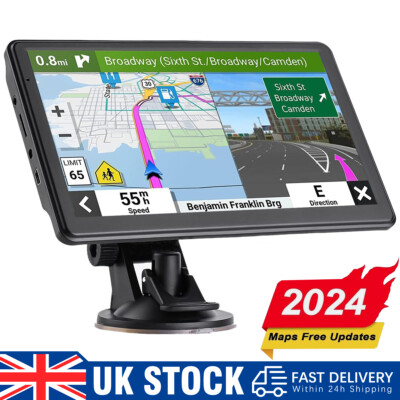 8G 7'' GPS Sat Nav Navigation Car Truck Touch Screen HD UK&EU Maps Free ...