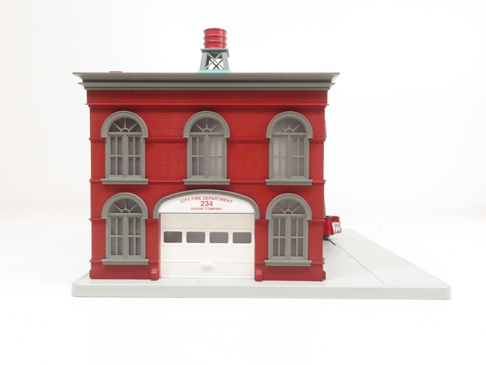 MTH 30-9102 Operating Fire House Red w/Gray Trim & Gray Base LN | eBay