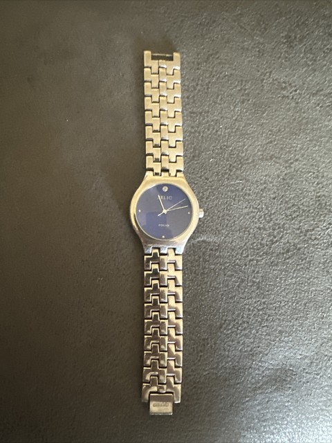 Relic Folio Men's Quartz Watch ZR77022 Stainless Steel Blue Dial for ...