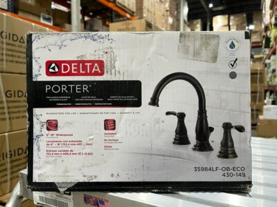 Delta Porter 8 in. Widespread 2-Handle Bathroom Faucet in Oil Rubbed ...