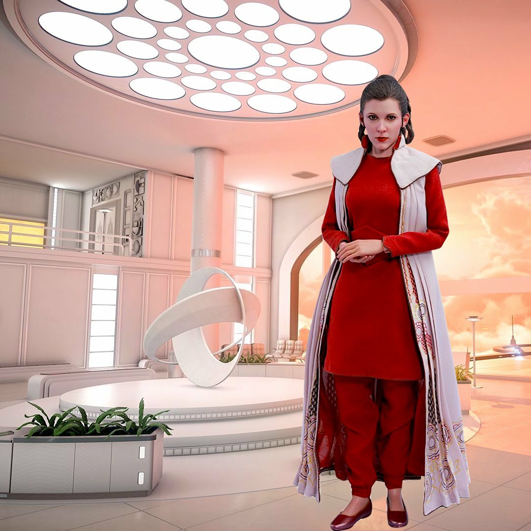 1/6 Bespin Cloud City Backdrop 15”x15” - For 1/6 Princess Leia Solo ...