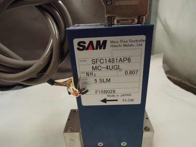 Hitachi SAM MFC MASS FLOW CONTROLLER SFC1481 NH3 0.8CF 5 SLM SFC1481AP6 ...