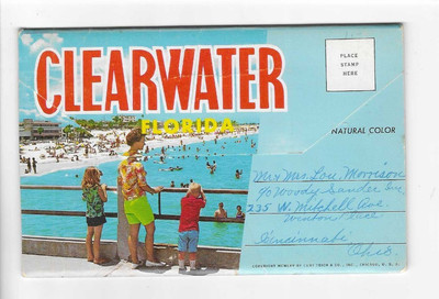 POSTCARD FOLDER-CLEARWATER-CLEARWATER BEACH, FLORIDA | eBay