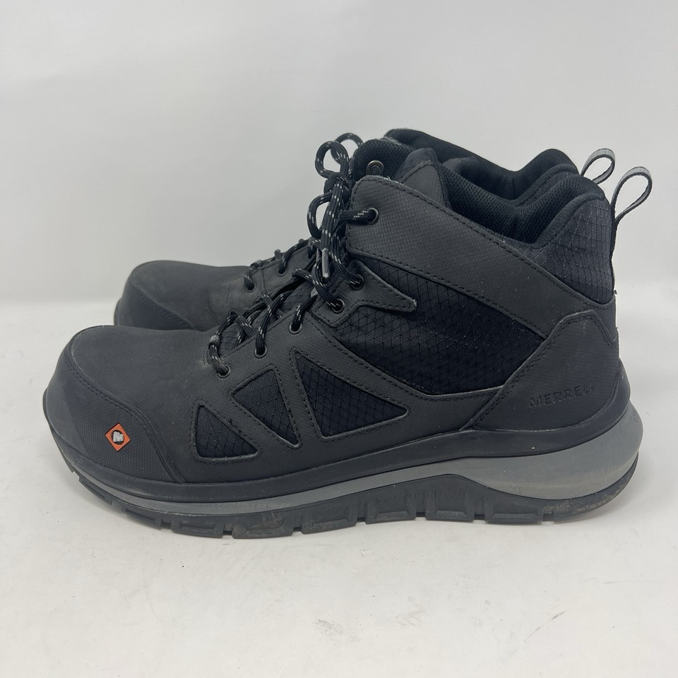 Merrell Mens Fullbench Speed Black Work & Safety Boots Size 12M Steel ...