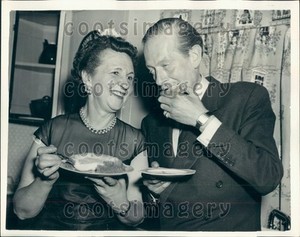 1956 British Actor Guy Middleton With US TV Cook Josephine McCarthy ...