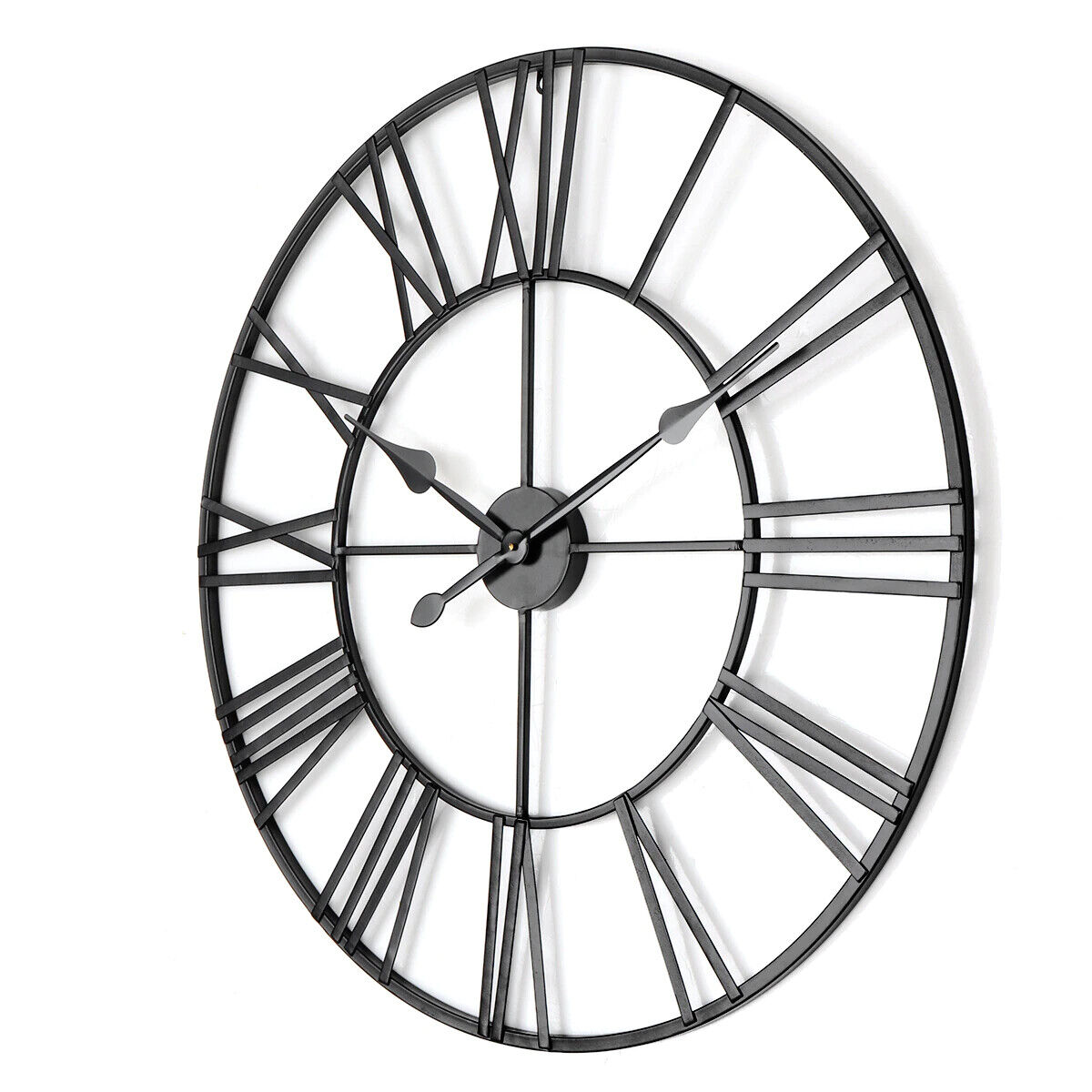 GARDEN ROMAN WALL CLOCK LARGE INDOOR OUTDOOR NUMERALS GIANT OPEN FACE ...