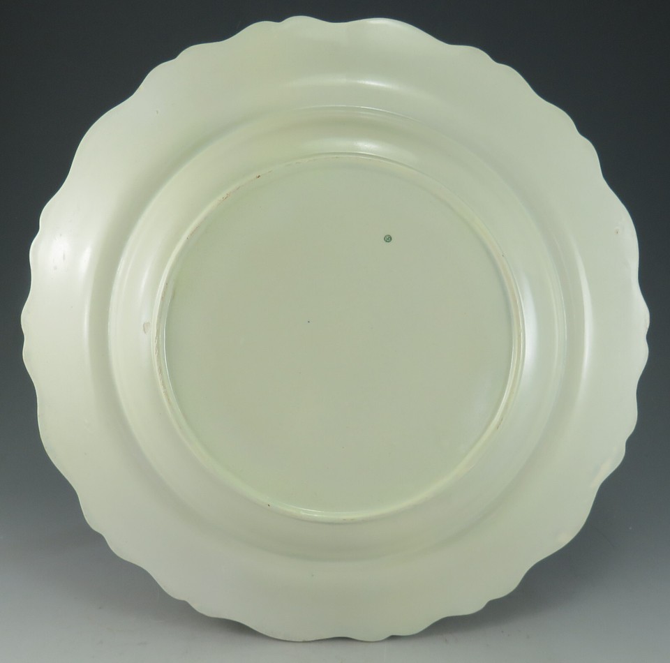 Antique Pottery Pearlware Green Transfer Balloon Commemorative Soup ...