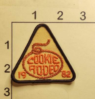 1982 Cookie Rodeo Girl Scouts Vintage Embroidered Orange Triangle sew ...