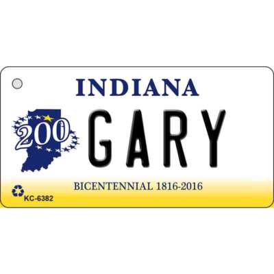 Gary Indiana State License Plate Tag Novelty Key Chain KC-6382 | eBay