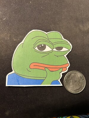 Pepe The Frog Thinking Sticker, Glossy Vinyl | eBay