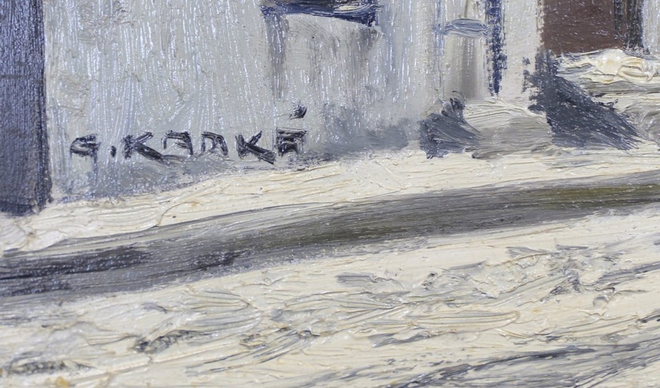 Georges KAMKE (1889-) Alley in the snow 1920 Paris Pierre Grandsire ...