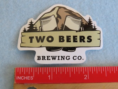 BEER Collectible STICKER ~ TWO BEERS Brewing Co ~ Seattle, WASHINGTON ...