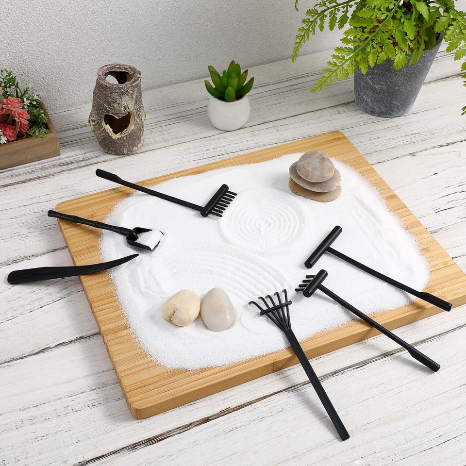 6 Pcs Zen Sand Rake Set Small Garden Kit Mini Tools Rakes for Table ...