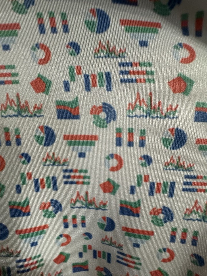 Rhoback Performance Men’s Polo Size Large “Graphs Charts Math” | eBay