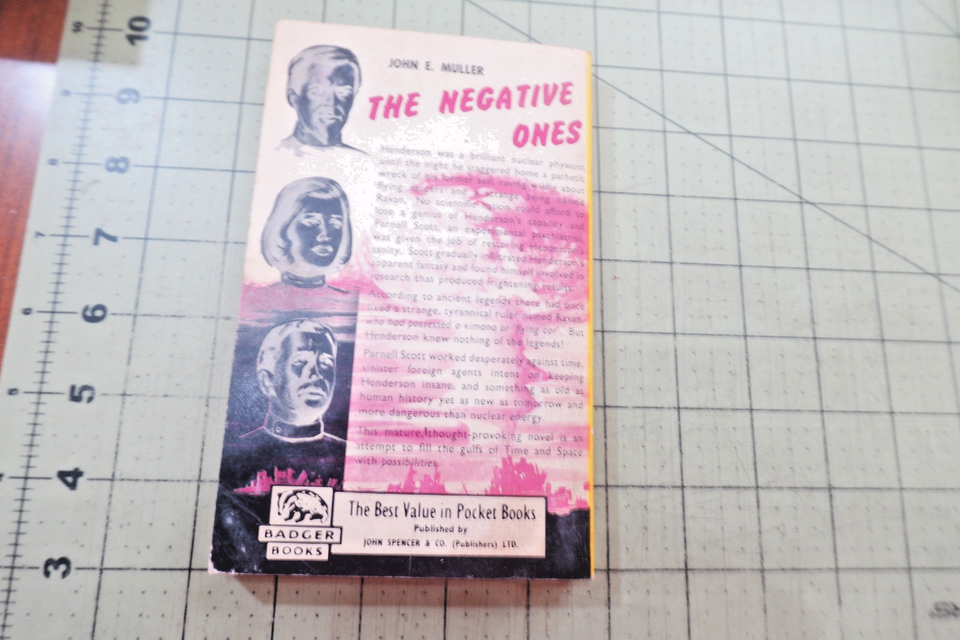 THE NEGATIVE ONES -JOHN E. MULLER BADGER BKS UK PULP ERA SCIENCE ...