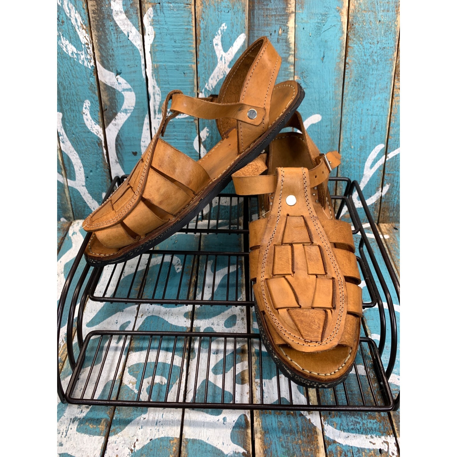 Men's Vintage Hand crafted Tire Tread Sandals size 9 Beautiful ...