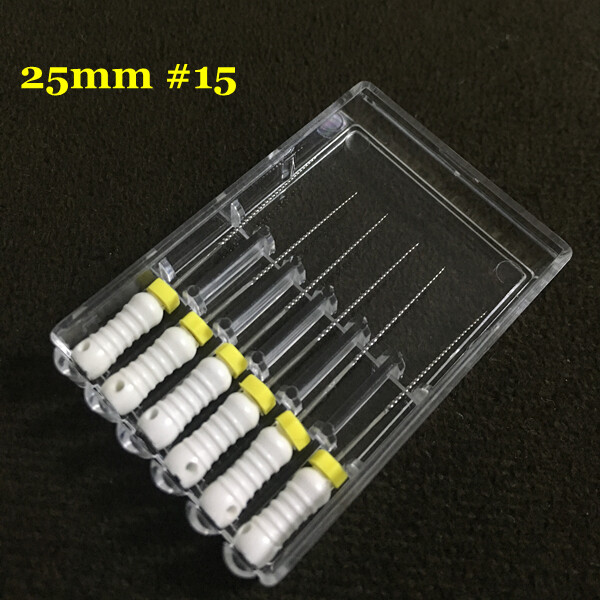 10 Packs Dental Endo K-Files 25mm #15 Root Canal K-file Instrument Hand ...
