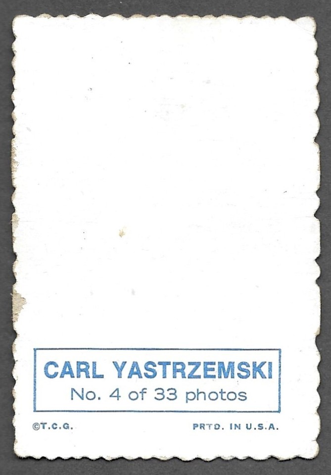 1969 Topps Deckle Edge #4 Carl Yastrzemski Red Sox FANTASTIC LOOKING GD ...