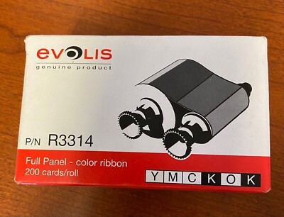 Genuine Evolis R3314 Color Ribbon 6 Panel YMCKOK 200 Print | eBay