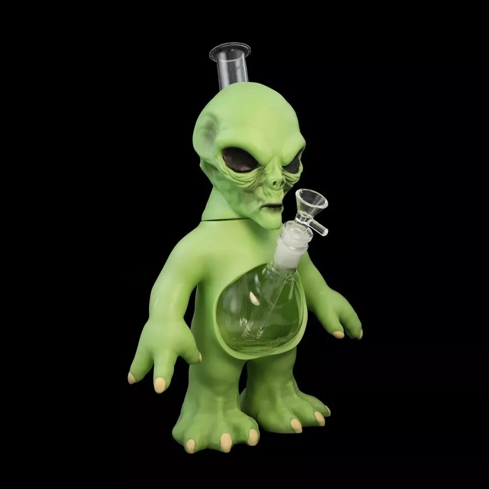 New Large Heavy Alien Silicone Hookah Glass Bongs Smoking Water Pipes ...