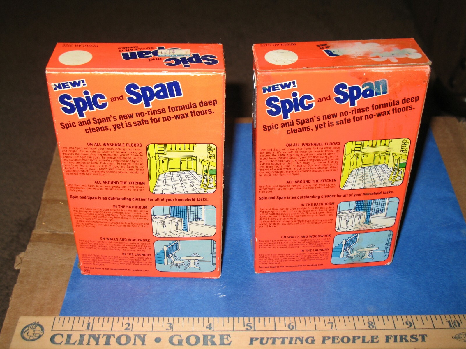 VTG LOT OF 2 SPIN AND SPAN NO RINSE FORMULA BOXES 3/4 FULL 8oz MOVIE ...
