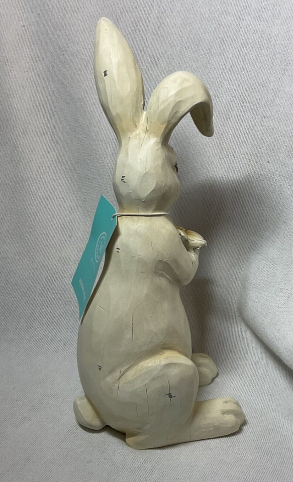 Martha Stewart Home EASTER Bunny Rabbit Holding A YELLOW Flower 12" NWT ...