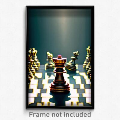 Pixel Art Poster - Webbed Chess Piece (8 Bit Psychedelic Video Game ...