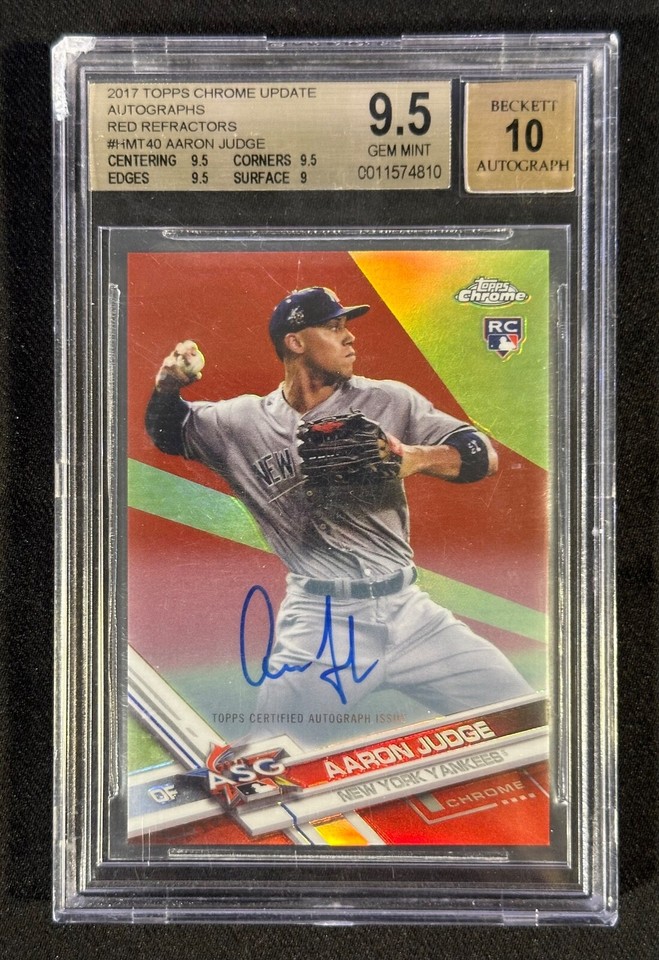 2017 Topps Aaron Judge RC Autos LOT - featuring Chrome Update ...