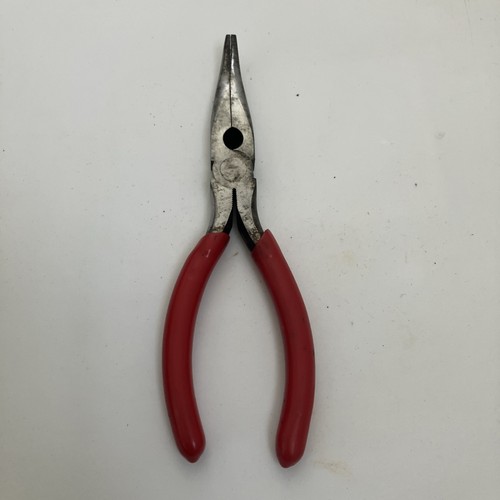 MAC Bent Needle Nose Pliers Red Handle P301956 W/ Cutter 6 Inch USA | eBay