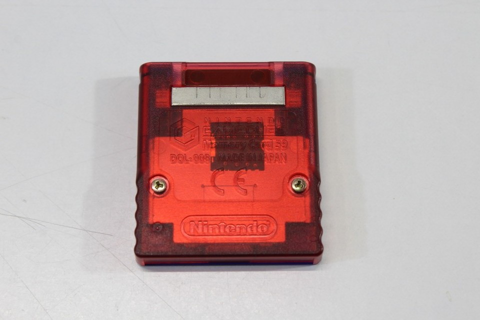 Pokemon Box Clear Red Blue Memory Card Nintendo GameCube 59 Block OEM ...
