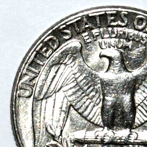 1990 D Washington Quarter Error Double-Die Mint Mark, DD Wing Die Clash ...