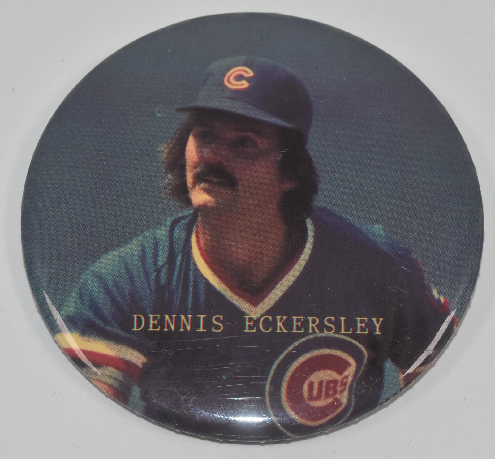 Vintage Chicago Cubs Dennis Eckersley Baseball MLB Photo Pinback Button ...